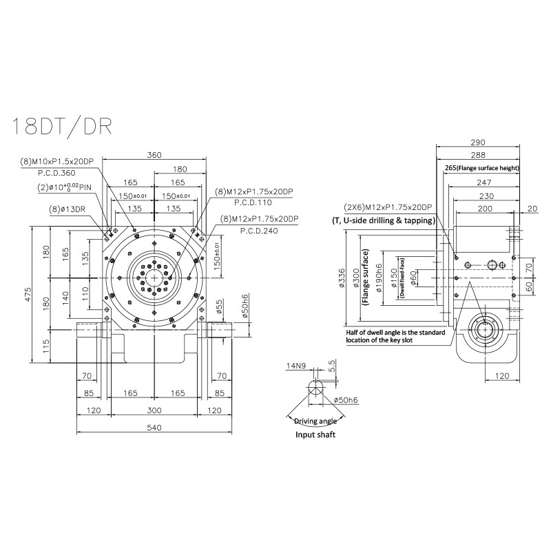 18DT - TE-SHIN Precision Technology- Best rotary indexing table supplier